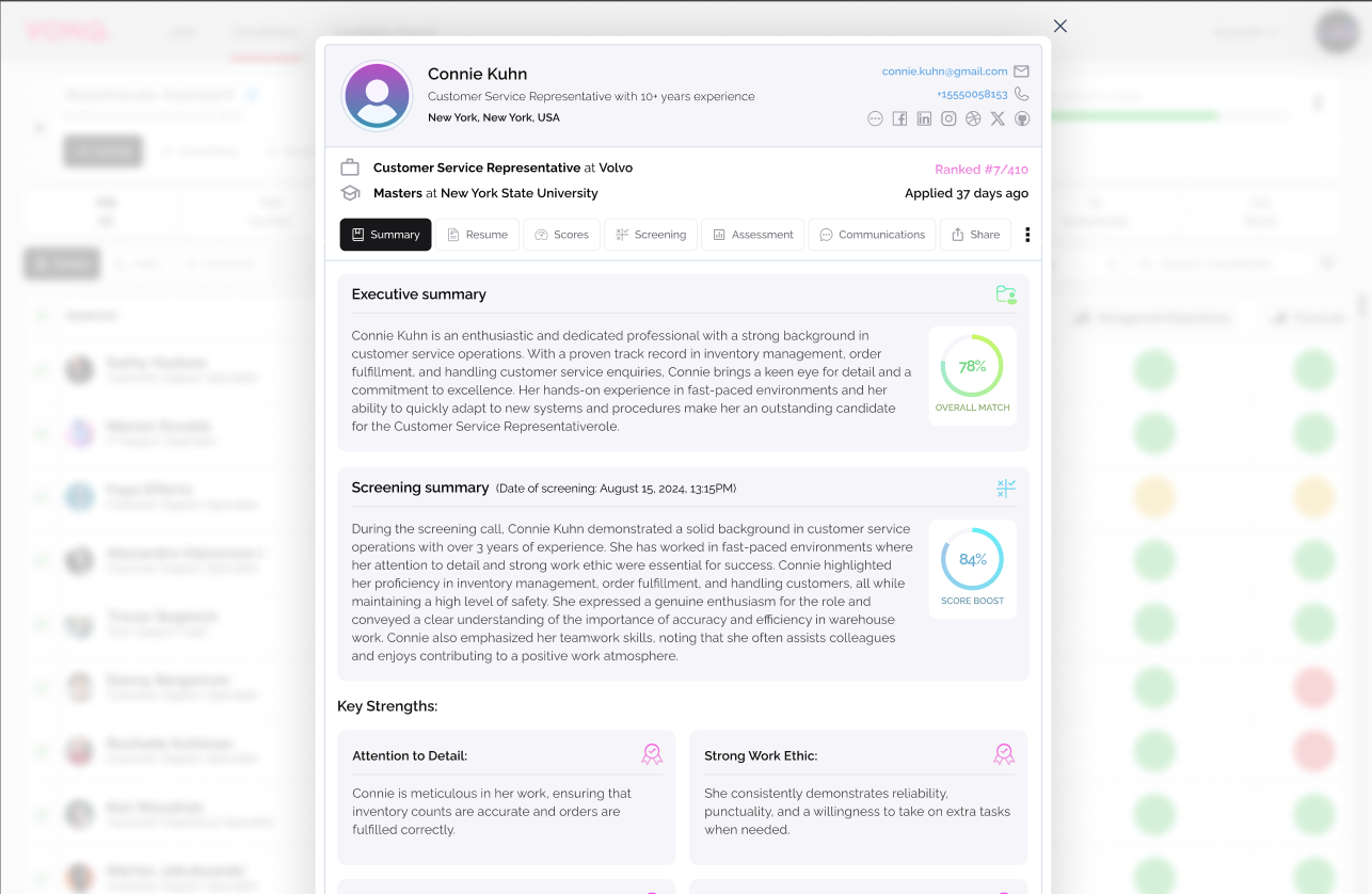 EU AI Act compliance – VONQ HAPI Support